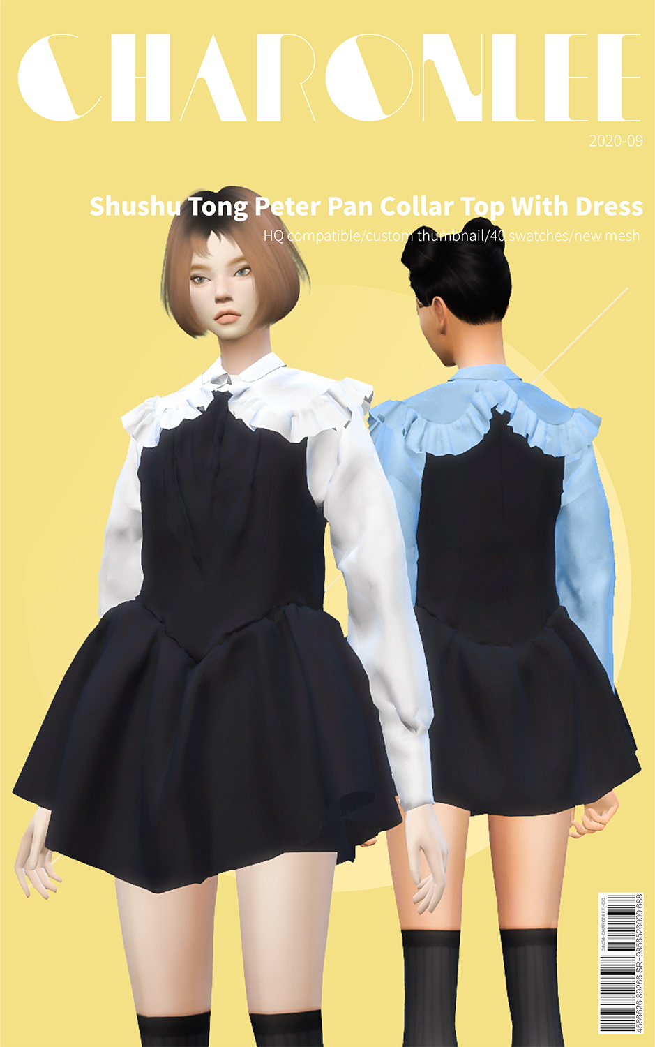 Peter Pan Collar Dress from Charonlee • Sims 4 Downloads