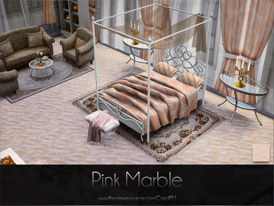 Pink Marble Floors by Caroll91 from TSR • Sims 4 Downloads