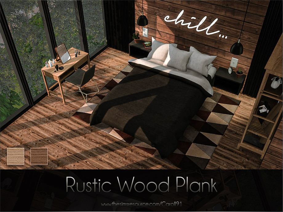 Rustic Wood Plank by Caroll91 from TSR • Sims 4 Downloads