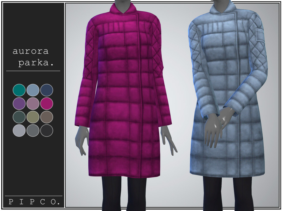 Aurora parka by Pipco from TSR • Sims 4 Downloads