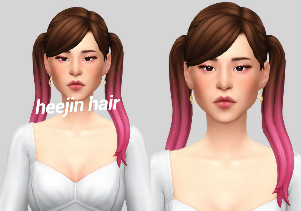 Heejin hair from Casteru • Sims 4 Downloads