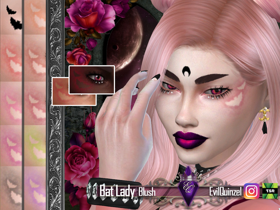 Bat Lady Blush by EvilQuinzel from TSR • Sims 4 Downloads