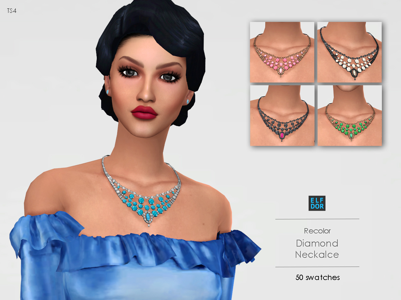 Diamond Necklace from Elfdor • Sims 4 Downloads