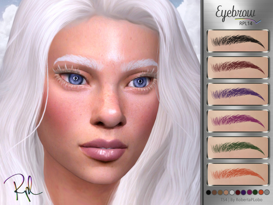 Eyebrow RPL14 by RobertaPLobo from TSR • Sims 4 Downloads