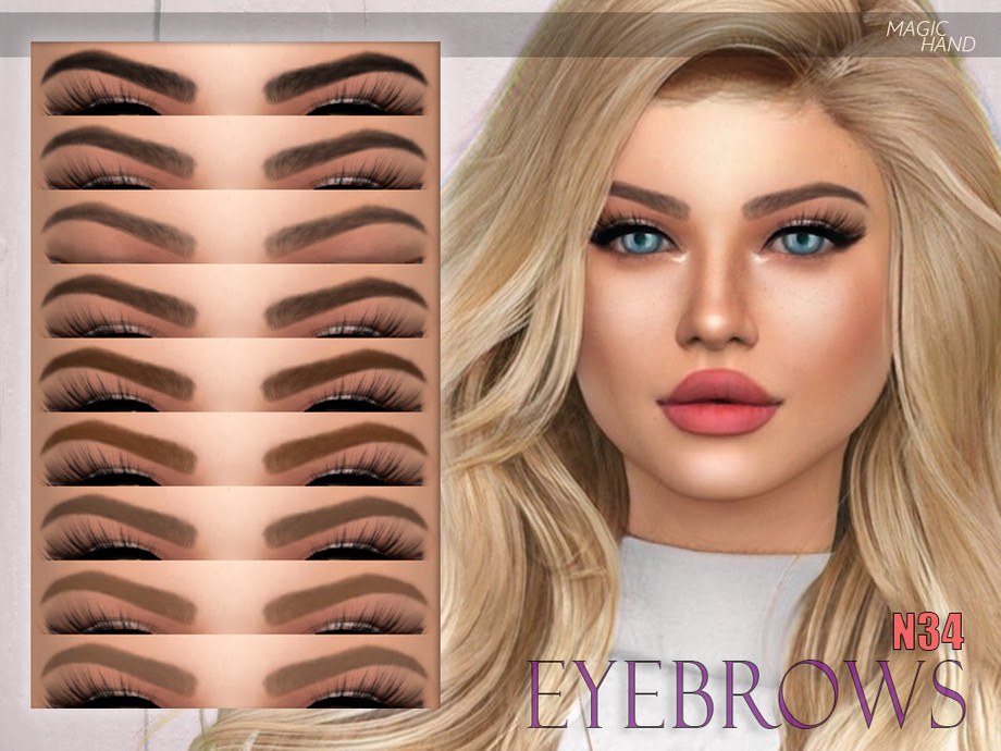 Eyebrows N34 by MagicHand from TSR • Sims 4 Downloads