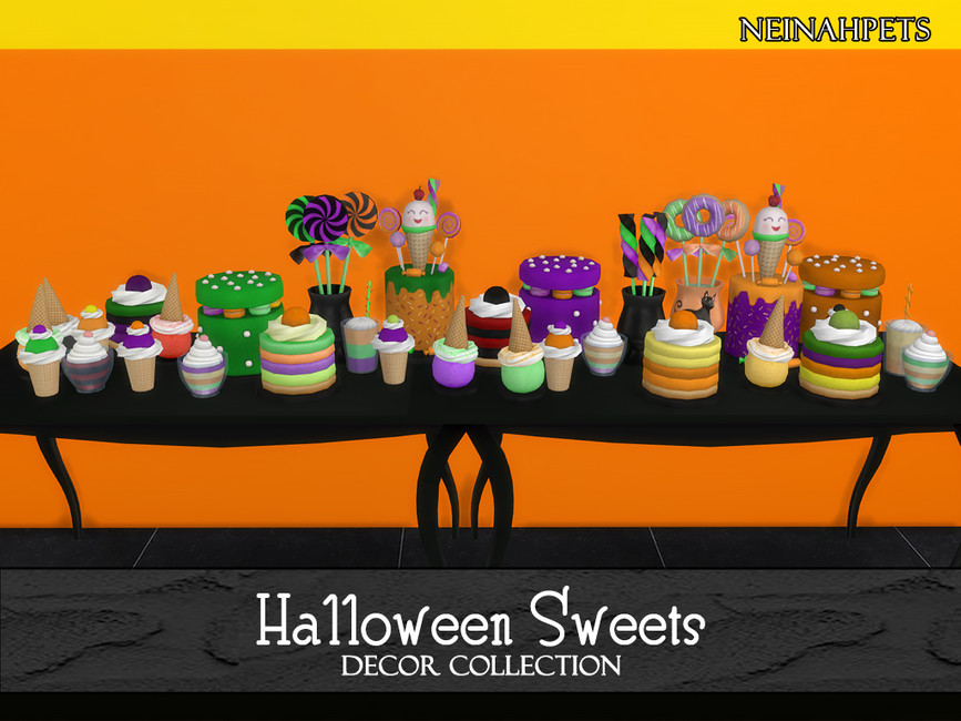 Halloween Sweets Decor by neinahpets from TSR • Sims 4 Downloads