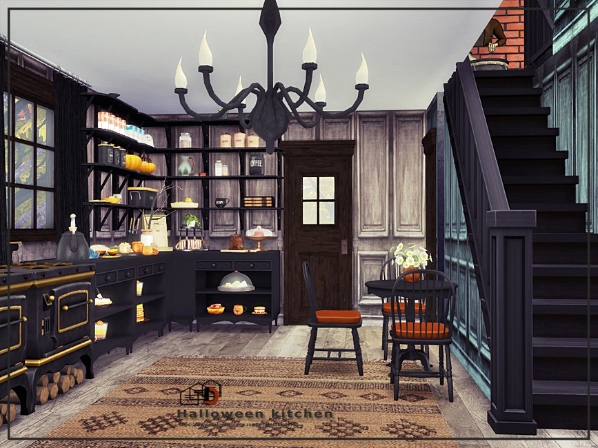 Halloween kitchen by Danuta720 from TSR • Sims 4 Downloads