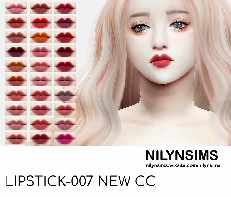 Lipstick 007 from Nilyn Sims • Sims 4 Downloads