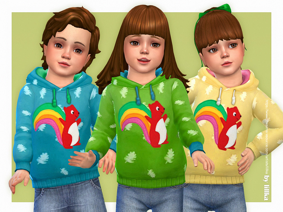Squirrel Hoodie by lillka from TSR • Sims 4 Downloads