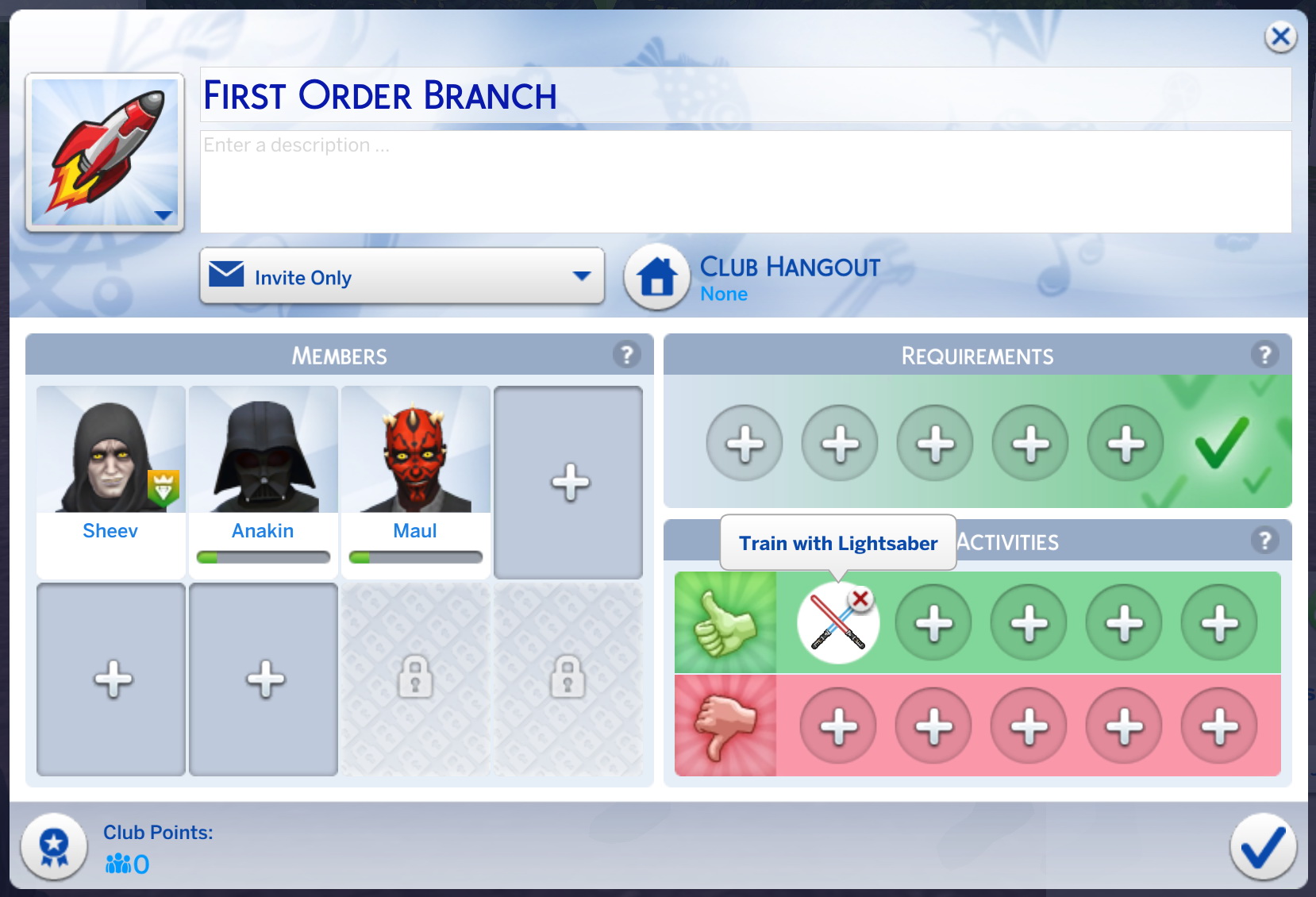 Star Wars Clubs by Lebbion from Mod The Sims • Sims 4 Downloads