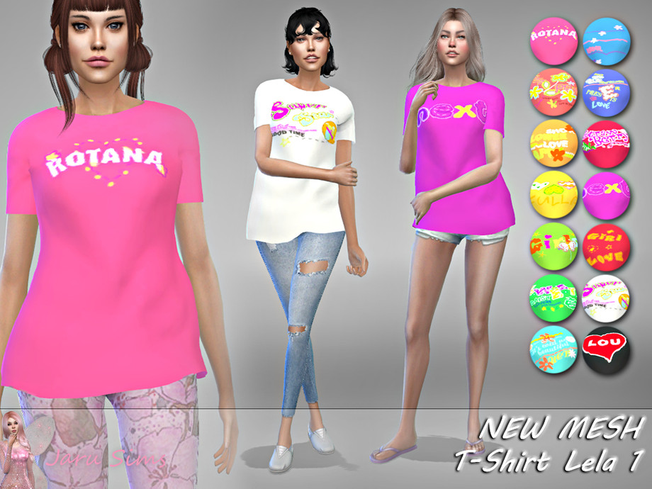T-Shirt Lela 1 by Jaru Sims from TSR • Sims 4 Downloads