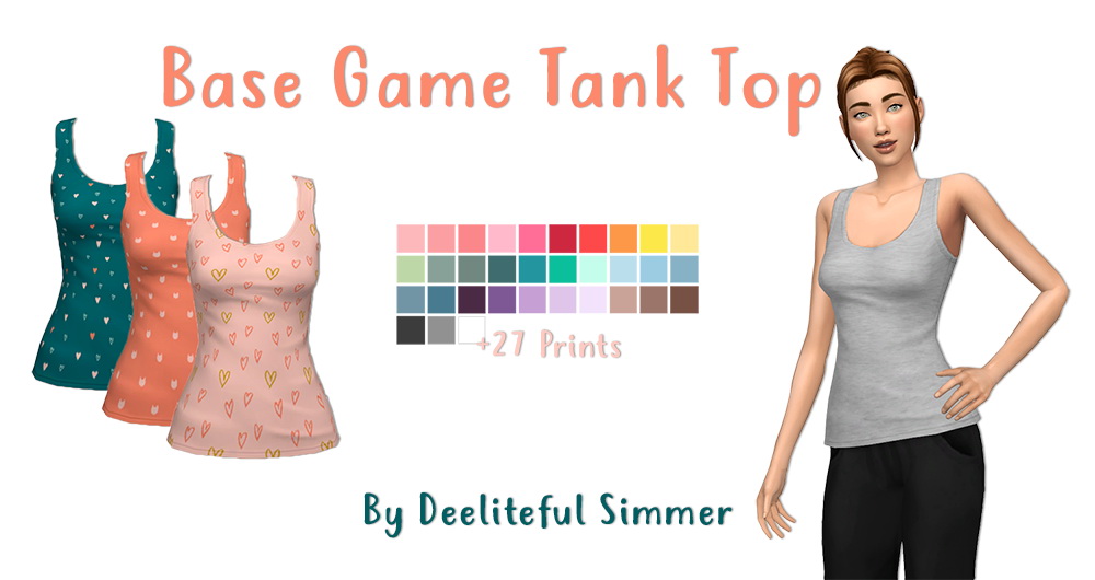Tank top from Deelitefulsimmer • Sims 4 Downloads