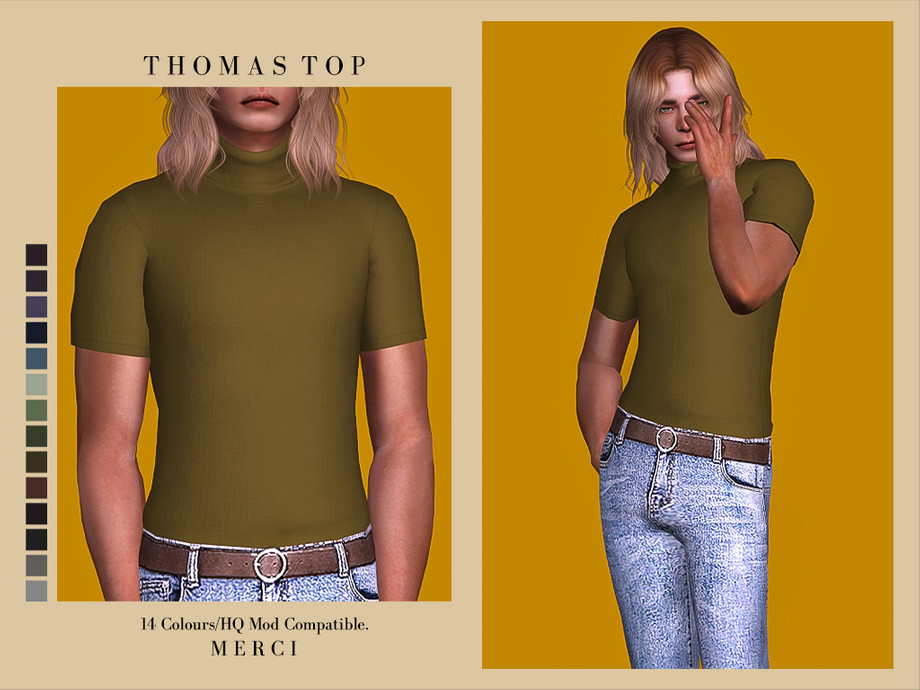Thomas Top by Merci from TSR • Sims 4 Downloads