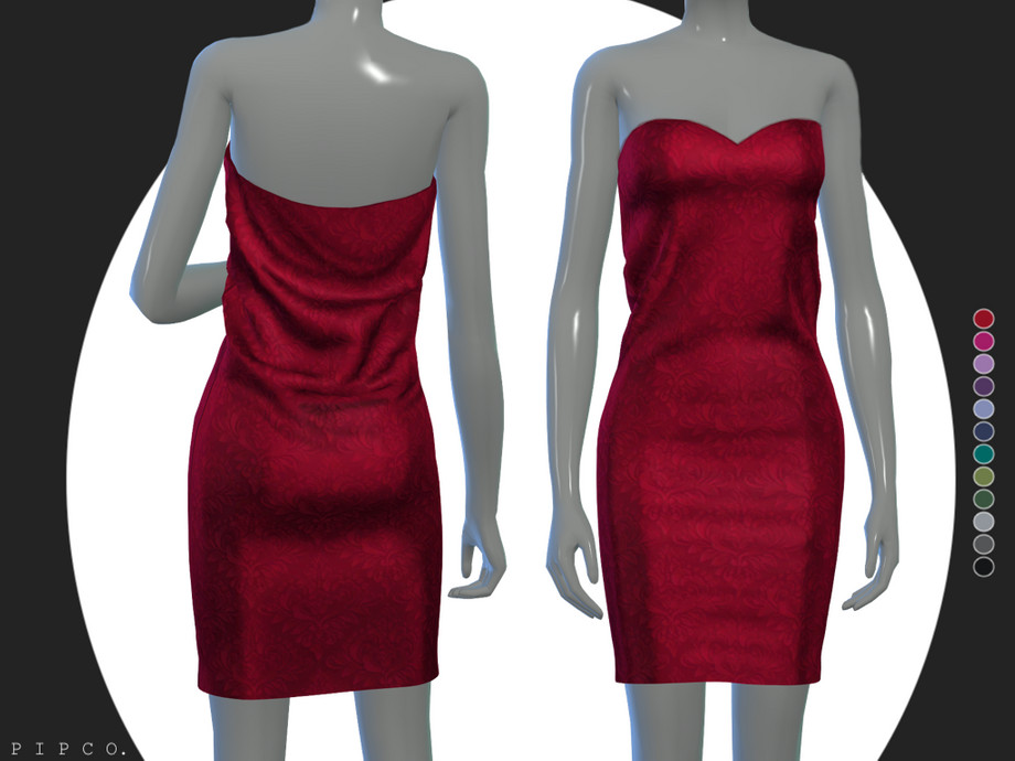 Bella dress by pipco from TSR • Sims 4 Downloads