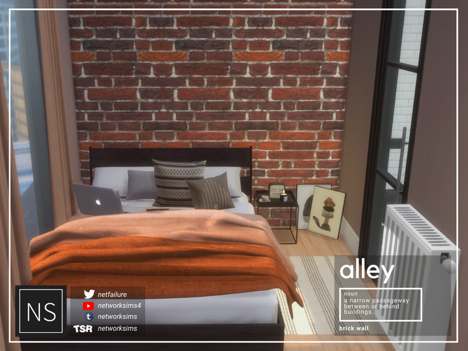 Alley Brick Walls by Networksims from TSR • Sims 4 Downloads