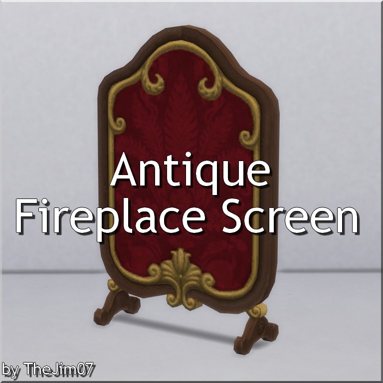 Antique Fireplace Screen by TheJim07 from Mod The Sims • Sims 4 Downloads