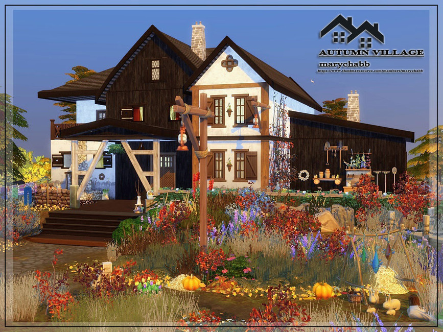 Autumn Village House by marychabb from TSR • Sims 4 Downloads