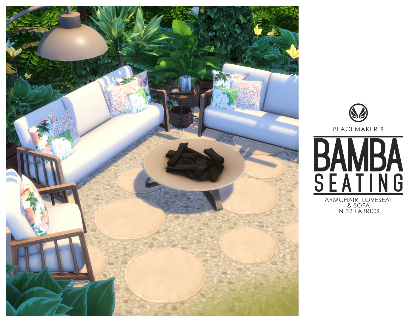 Bamba Seating from Simsational designs • Sims 4 Downloads