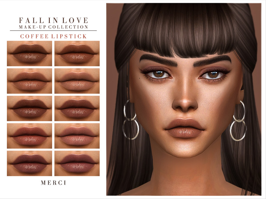 Coffee Lipstick by Merci from TSR • Sims 4 Downloads