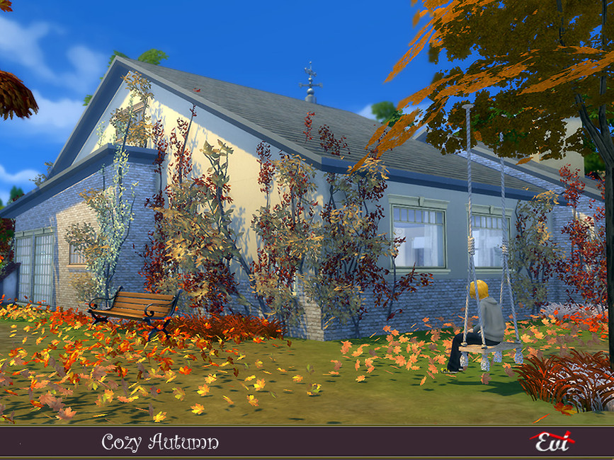 Cozy Autumn House by evi from TSR • Sims 4 Downloads