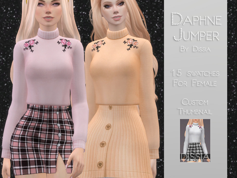 Daphne Jumper by Dissia from TSR • Sims 4 Downloads