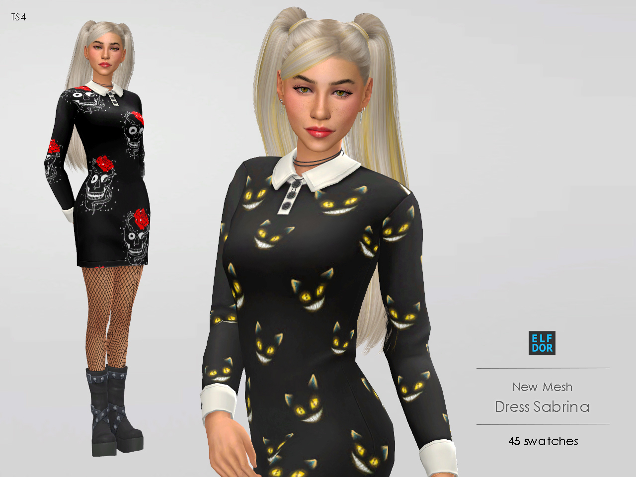 Dress Sabrina from Elfdor • Sims 4 Downloads
