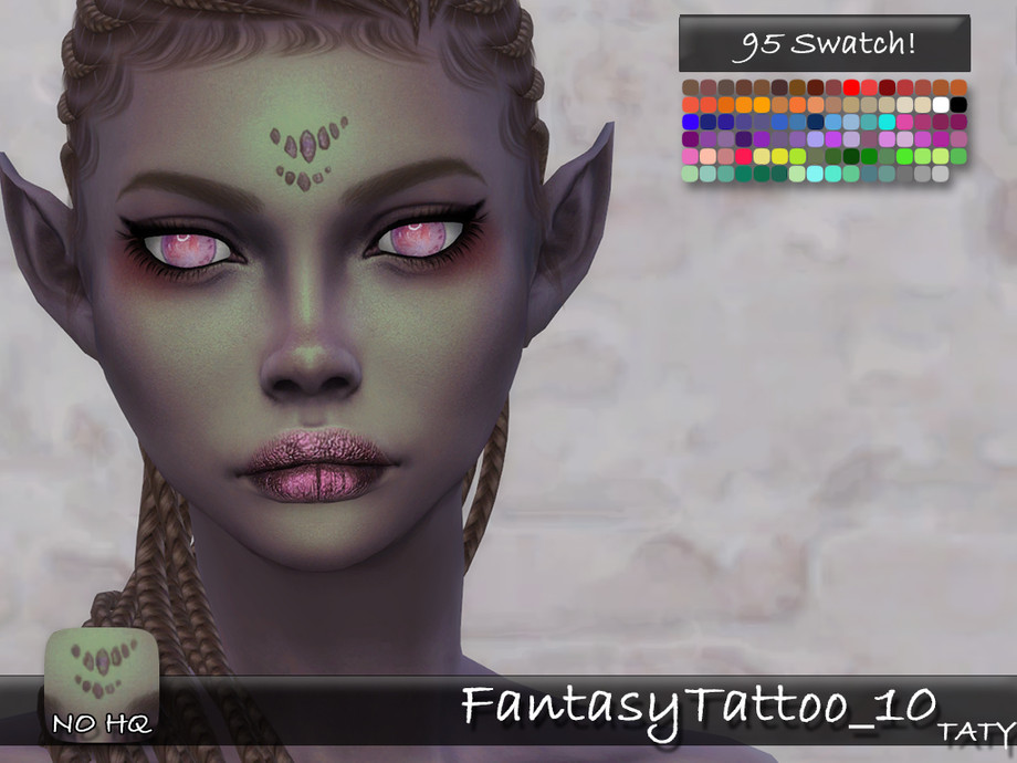 Fantasy Tattoo 10 by tatygagg from TSR • Sims 4 Downloads