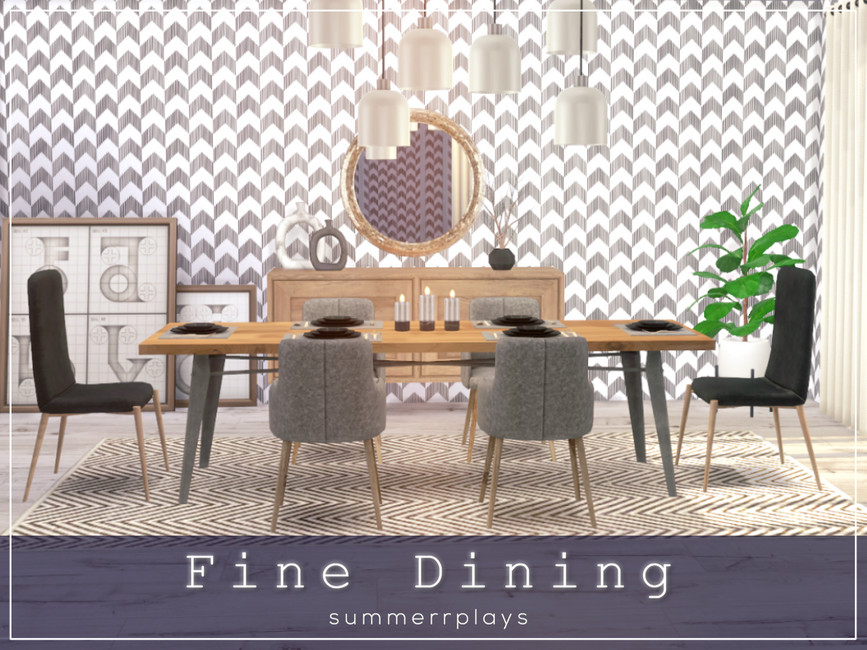 Fine Diningroom by Summerr Plays from TSR • Sims 4 Downloads