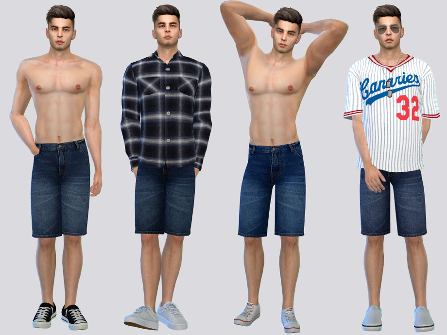 Jet Denim Shorts by McLayneSims from TSR • Sims 4 Downloads