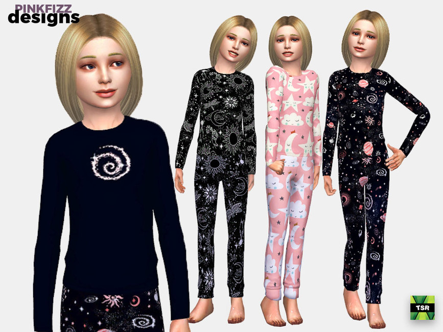Junior Moon and Stars PJs by Pinkfizzzzz from TSR • Sims 4 Downloads