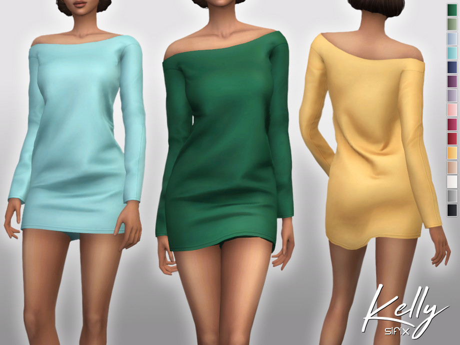 Kelly Sweater Dress by Sifix from TSR • Sims 4 Downloads