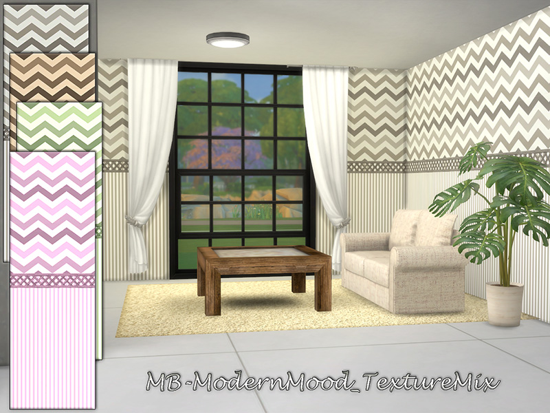 Modern Mood Texture Mix walls by matomibotaki from TSR • Sims 4 Downloads