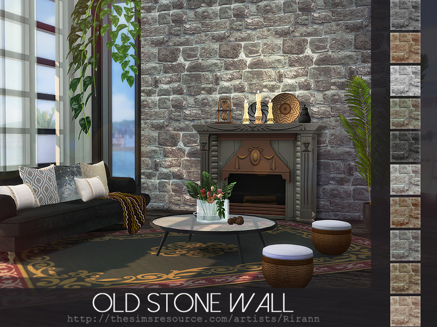 Old Stone Wall by Rirann from TSR • Sims 4 Downloads