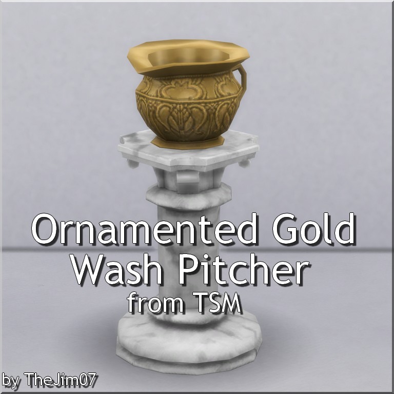 Ornamented Gold Wash Pitcher by TheJim07 from Mod The Sims • Sims 4 ...