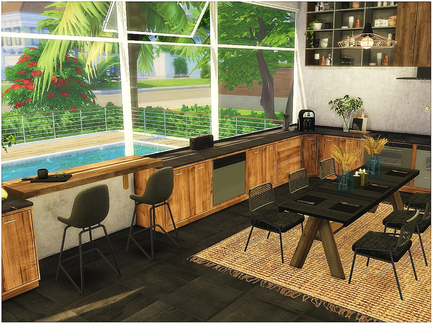 View Kitchen by lotsbymanal from TSR • Sims 4 Downloads