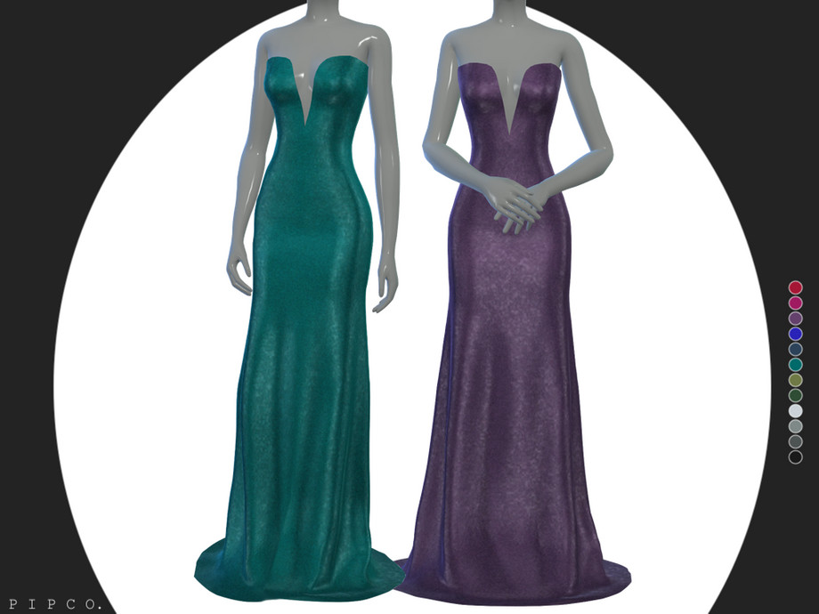 Diamond gown by Pipco from TSR • Sims 4 Downloads