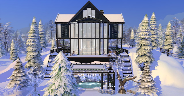 Chalet in the Swiss Alps from Liily Sims Desing • Sims 4 Downloads