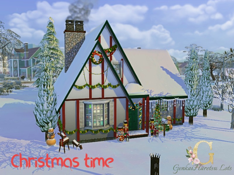 Christmas time house by GenkaiHaretsu from TSR • Sims 4 Downloads