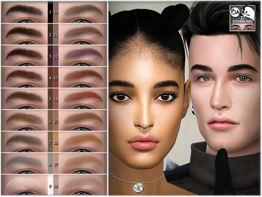 Eyebrows 17 by BAkalia from TSR • Sims 4 Downloads