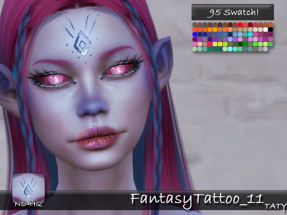 Fantasy Tattoo 11 by tatygagg from TSR • Sims 4 Downloads