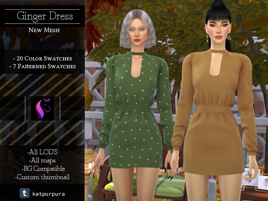 Ginger Dress by KaTPurpura from TSR • Sims 4 Downloads
