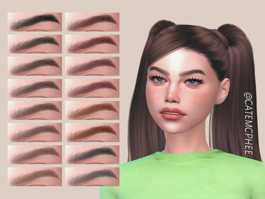 Hannah Brows by catemcphee from TSR • Sims 4 Downloads