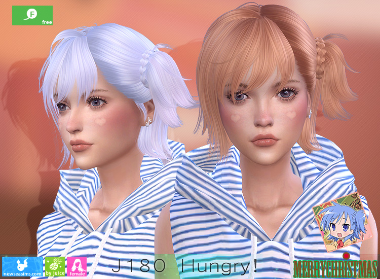 J180 Hungry Hair from NewSea • Sims 4 Downloads