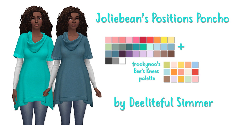 Jolibean`s Positions Poncho from Deelitefulsimmer • Sims 4 Downloads