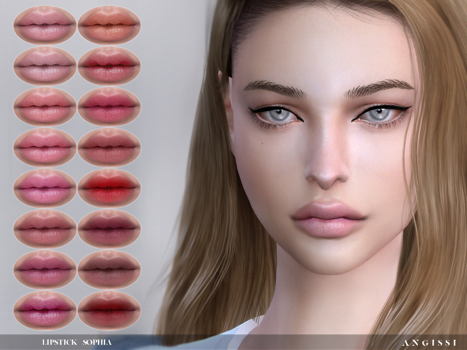 Lipstick Sophia by ANGISSI from TSR • Sims 4 Downloads