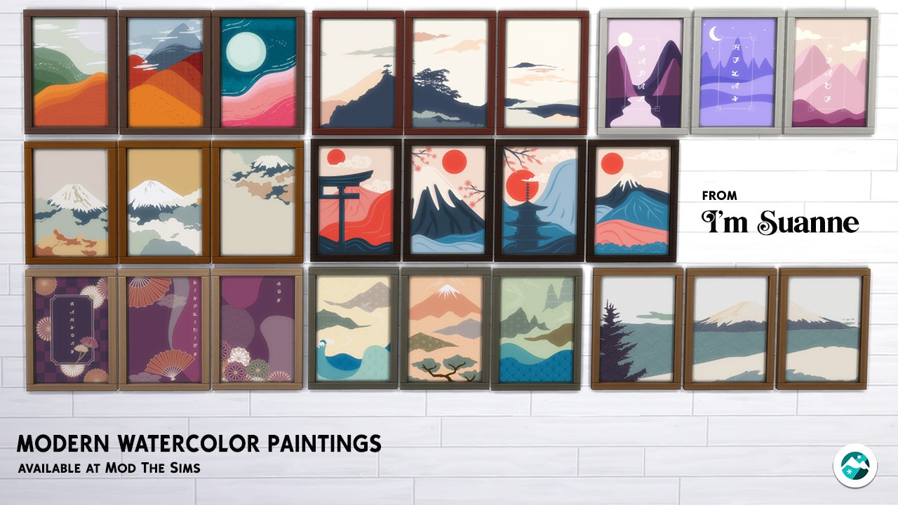 Modern Watercolor Snowy Escape Recolor by ImSuanne from Mod The Sims ...