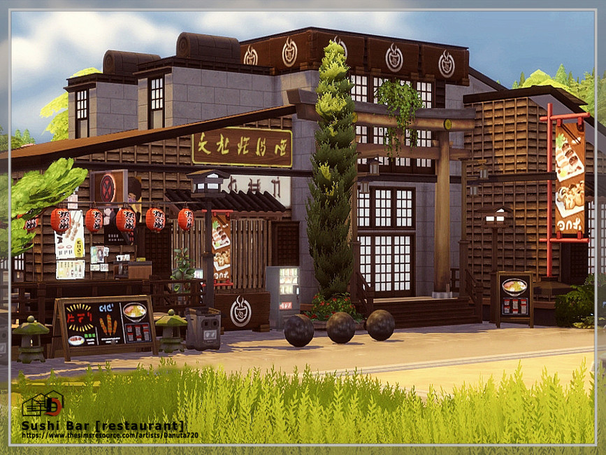 Sushi Bar Restaurant by Danuta720 from TSR • Sims 4 Downloads