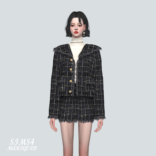 W Sailor Tweed Two-Piece from SIMS4 Marigold • Sims 4 Downloads