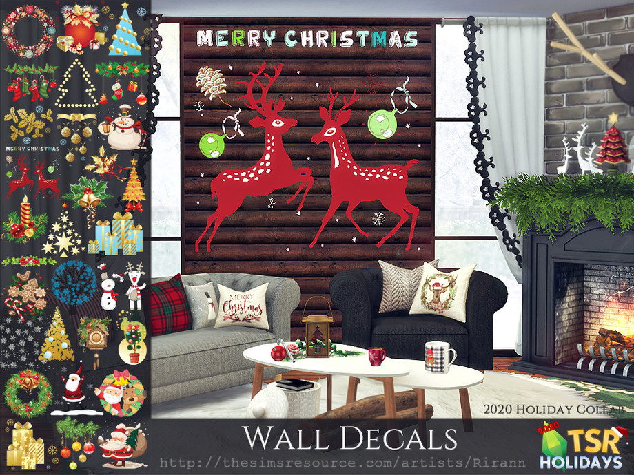 Wall Decals by Rirann from TSR • Sims 4 Downloads