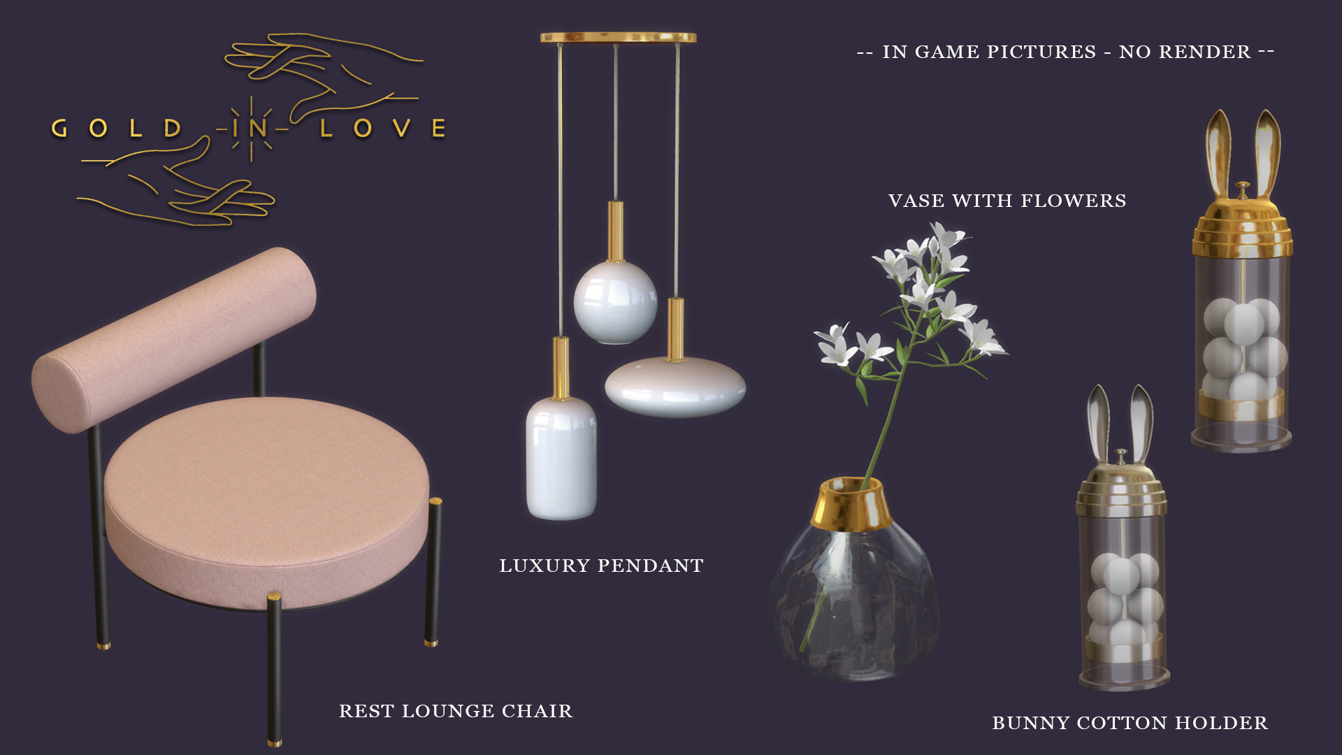 Gold In Love Collection from Leo 4 Sims • Sims 4 Downloads